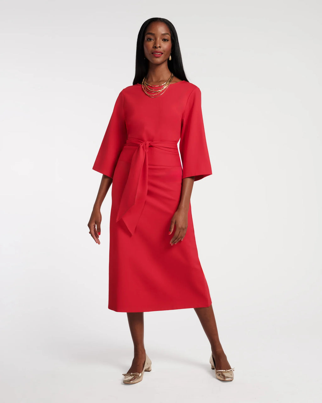 Whitney Wrap Dress, Red – Monkee's of Columbia